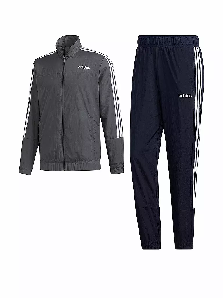 Adidas Herren Trainingsanzug Essentials Woven Grau