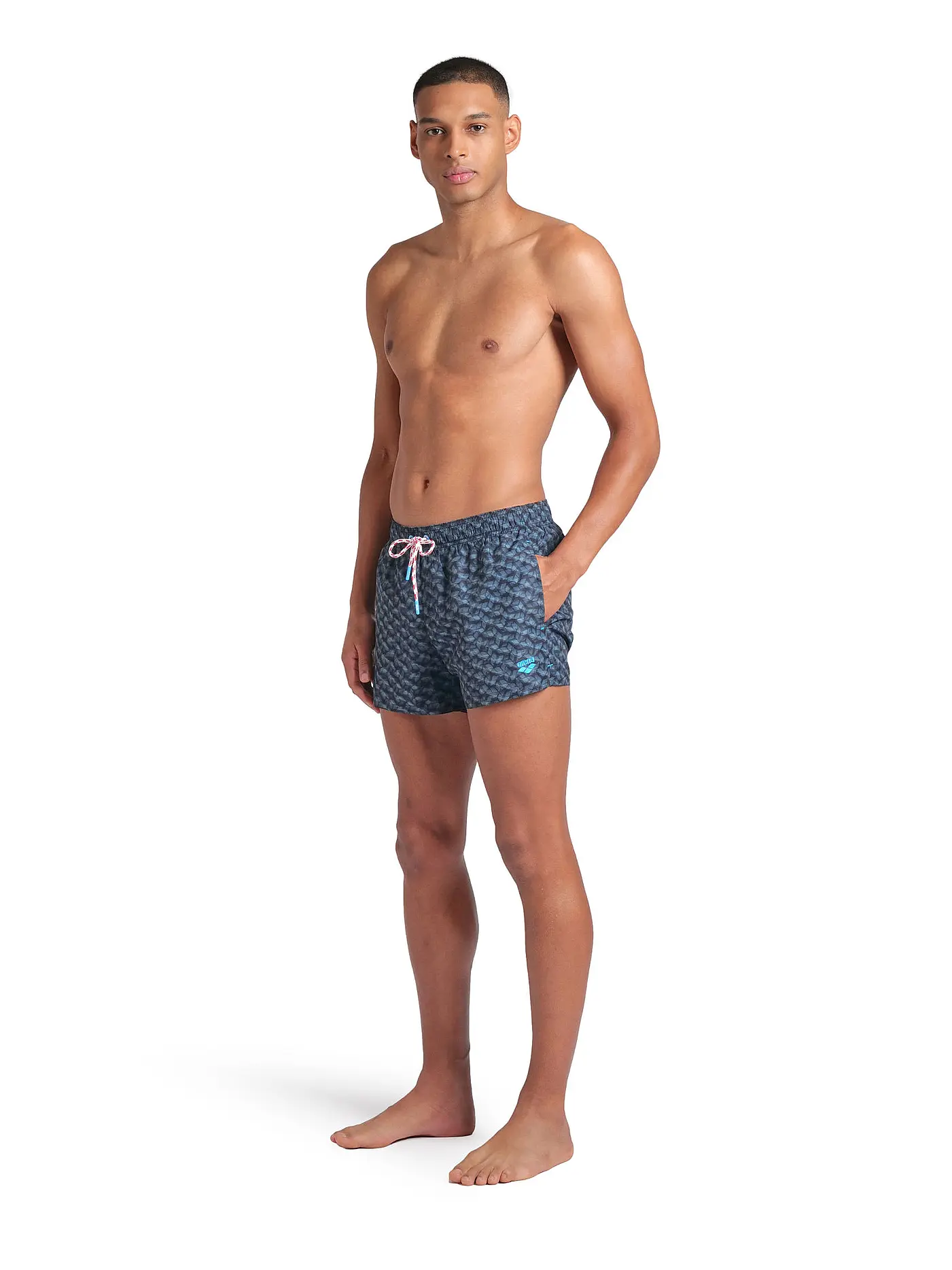 ARENA Herren Badeshort Water Prints dunkelgrün