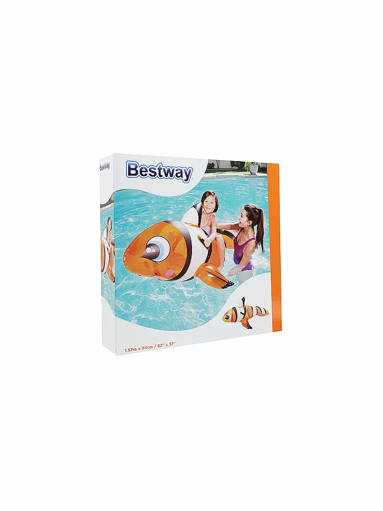 BESTWAY Schwimmtier Clown Fish Ride On orange