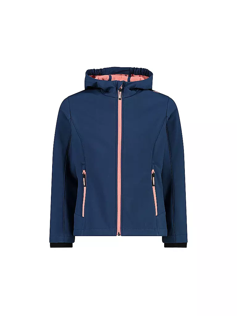 CMP Mädchen Softshelljacke Girl Fix Hood dunkelblau