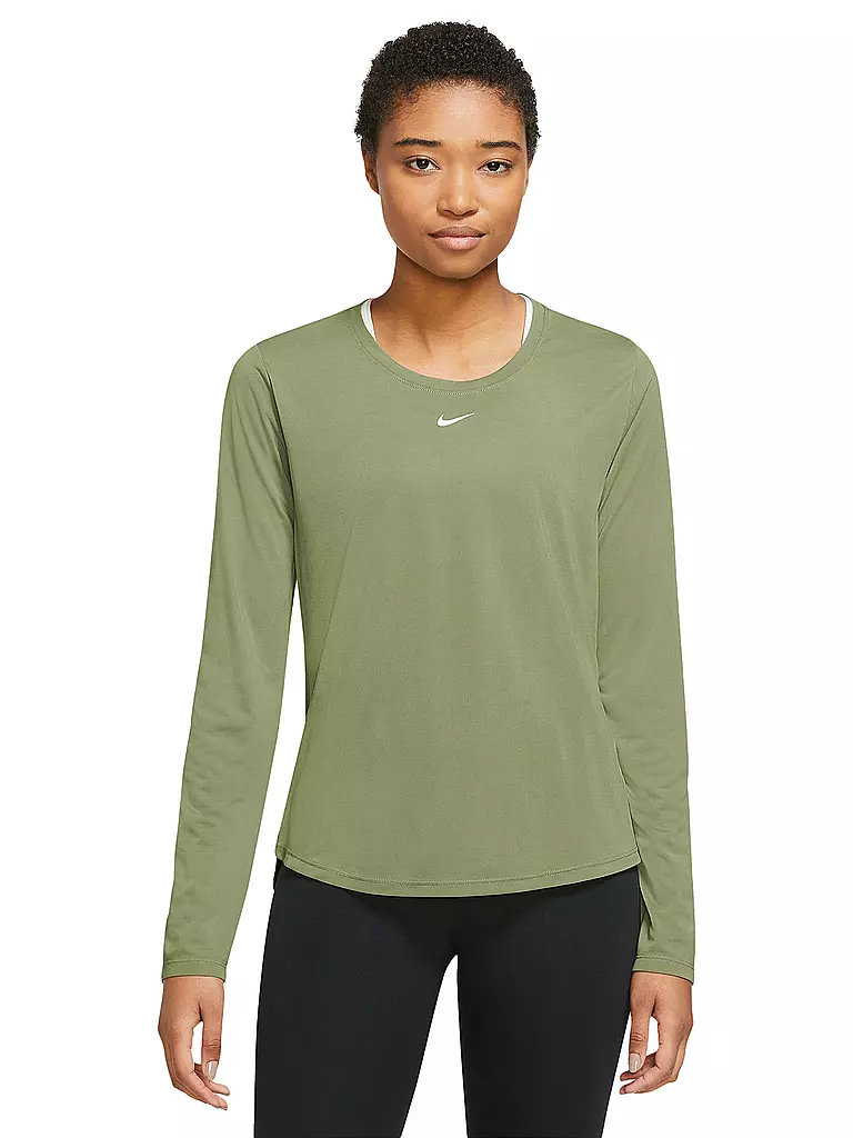 NIKE Damen Fitnessshirt Dri-FIT One olive