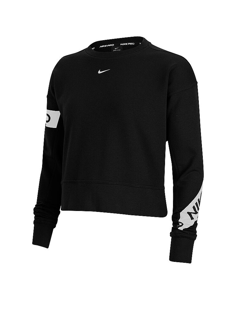 Nike Damen Fitnesssweater Pro Dri Fit Get Fit Schwarz
