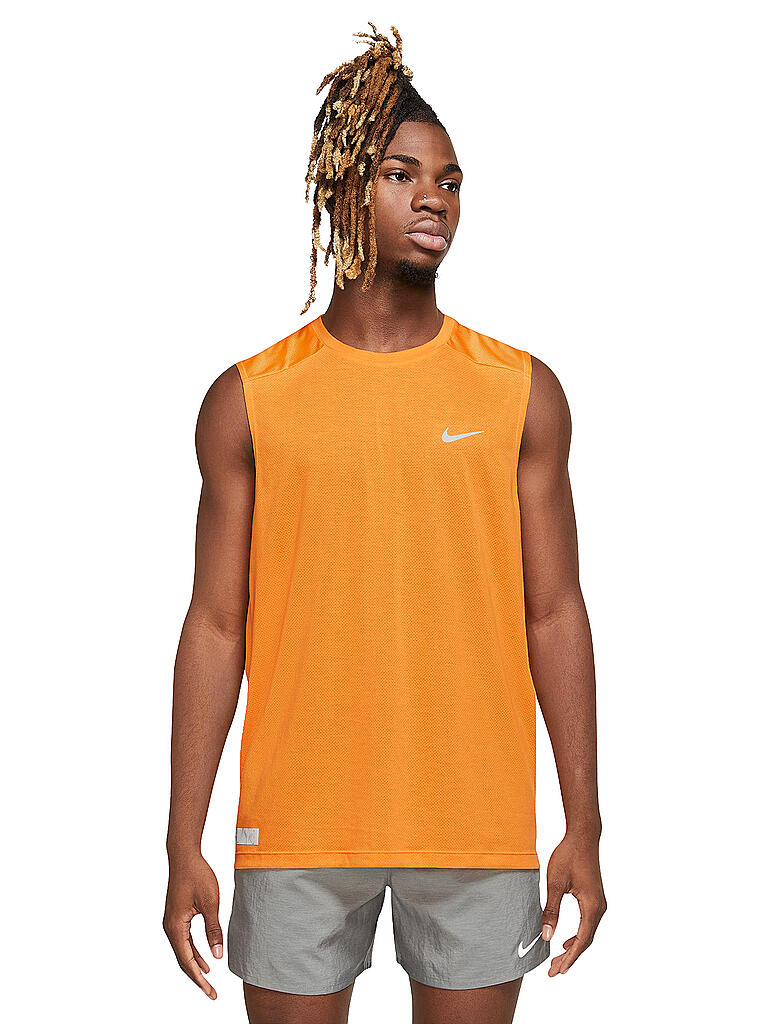 NIKE Herren Lauftank Dri-FIT Run Division Rise 365 orange
