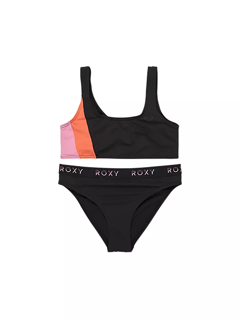 ROXY Mädchen Bikini Colorblock Bralette Set grau